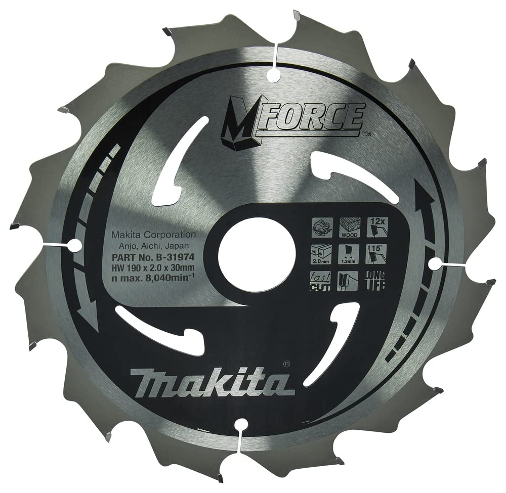 Makita B-31974 MForce Saw Blade 190x30x12T : Amazon.co.uk: DIY & Tools