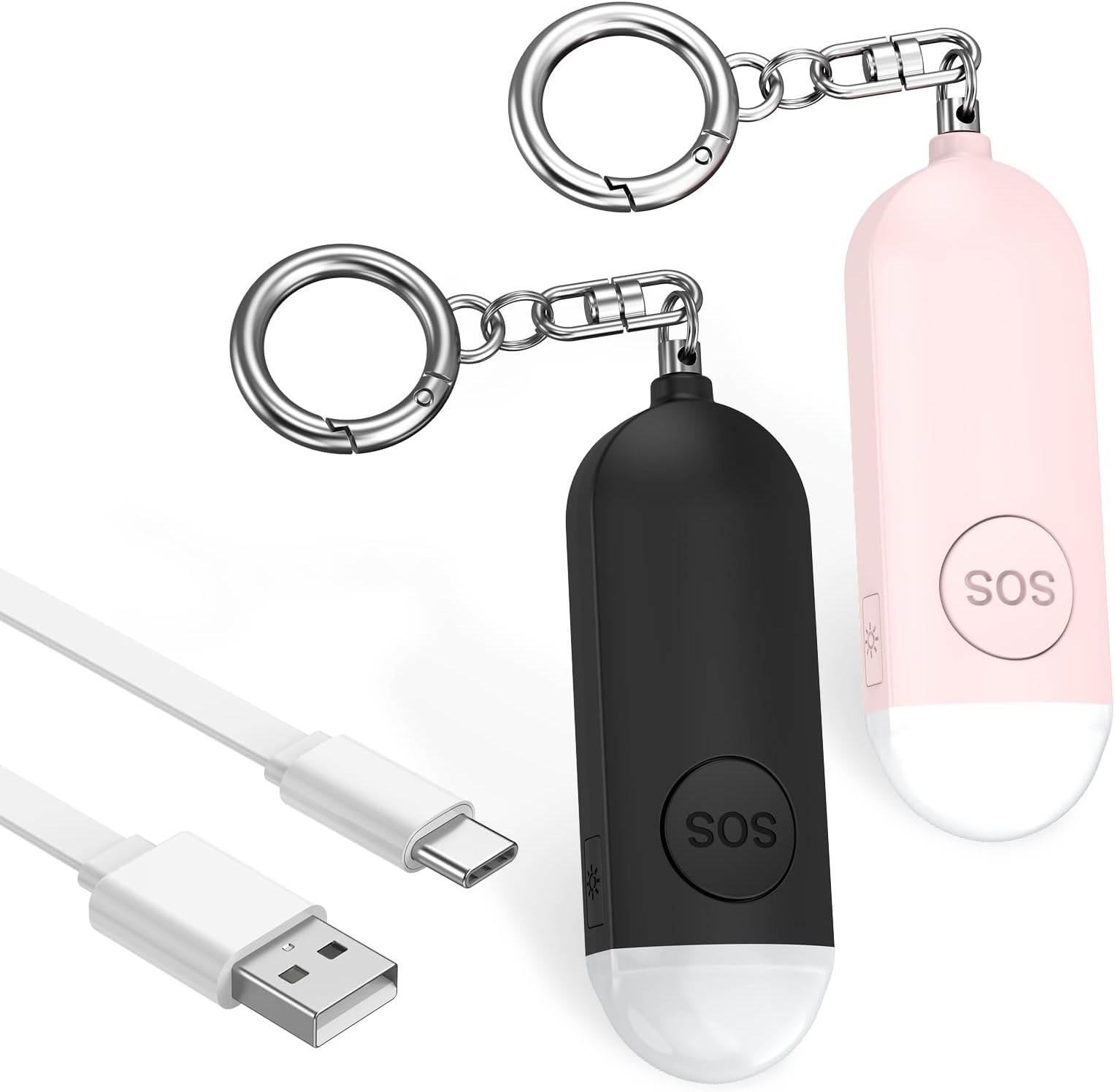 Amazon.co.jp: 防犯ブザー 防犯警報器 防犯アラーム 防犯ベル LEDライト付き 130dB 大音量 USB充電 懐中電灯 女性 お年寄り 学生 女の子 子供 犬の散歩 防犯グッズ ...