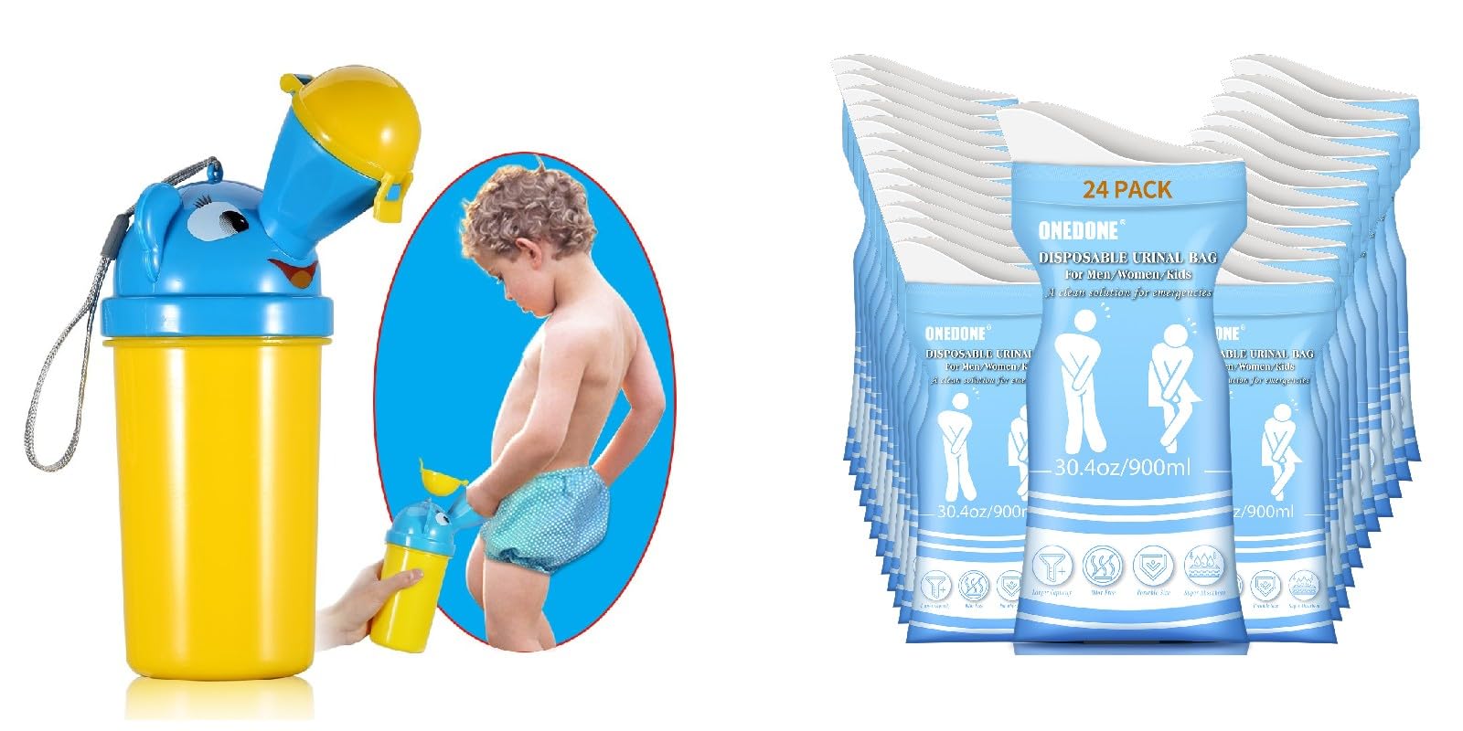 Amazon.com : Portable Urinal for Kids Pee Cups for Boys Disposable ...