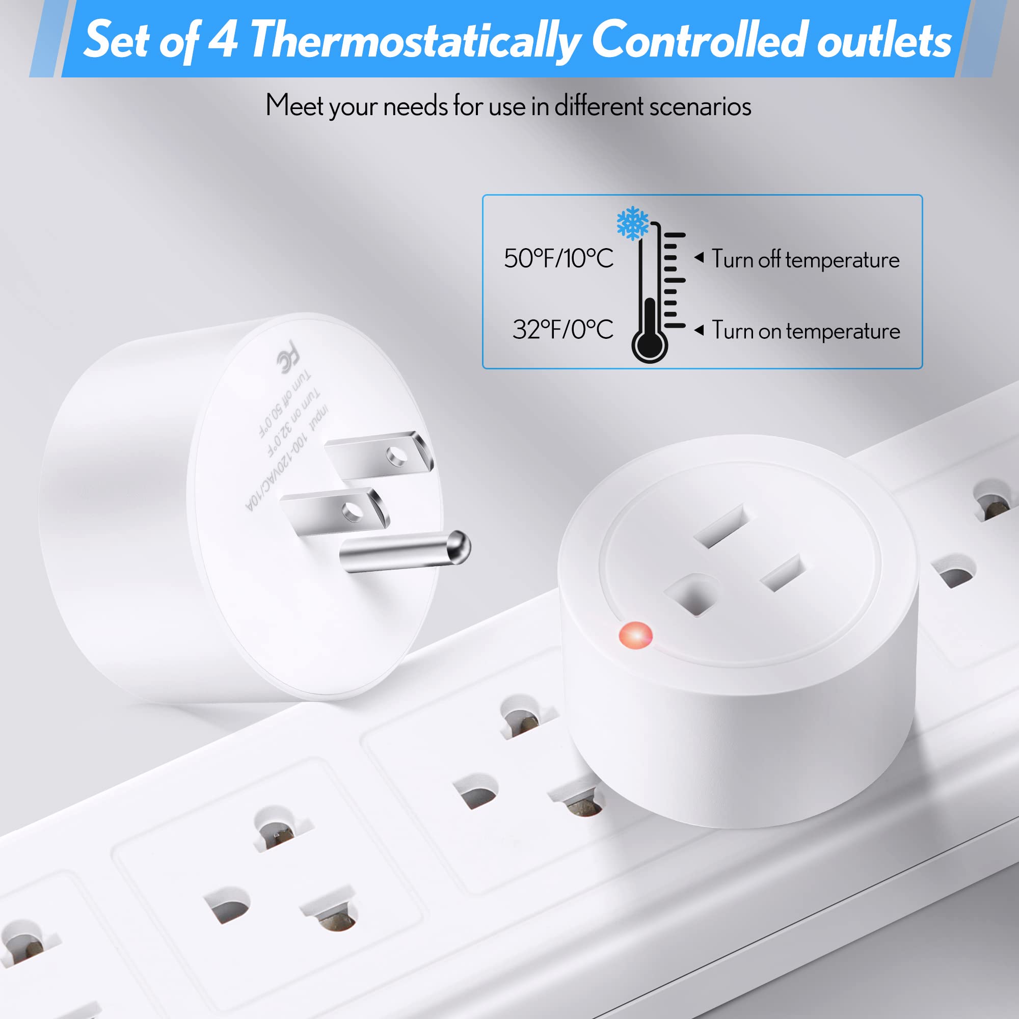 Snapklik.com : 4 Pieces Thermostatically Controlled Outlet, On At 32F ...
