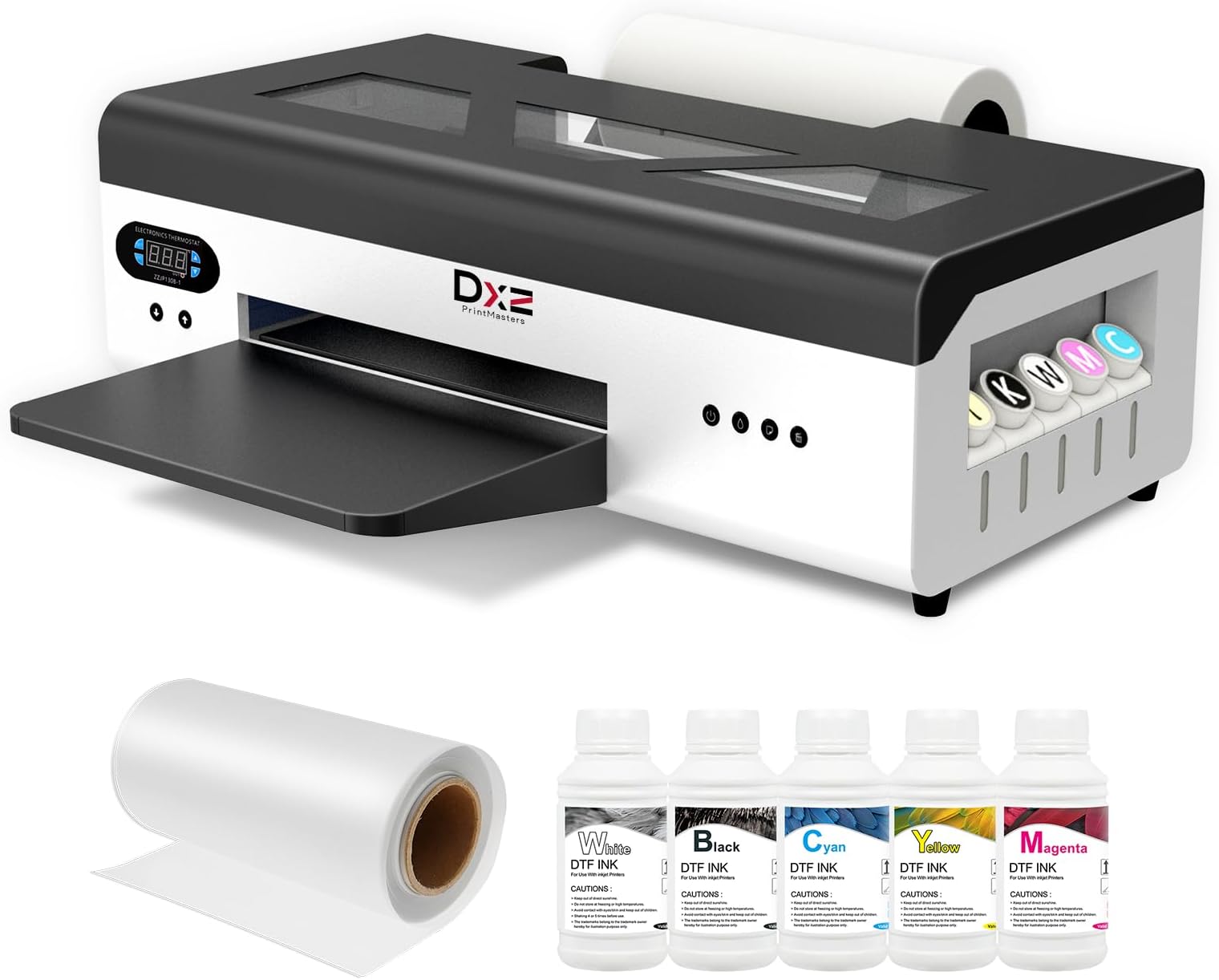 Amazon.com: DXZ A3 DTF Printer with Roll Feeder L1800 DTF Transfer ...