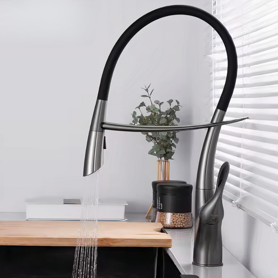 Kitchen Faucet, Luxury Gun Metallic Matte Finish, Scratch Resistant ...