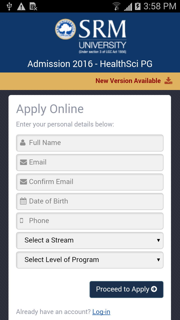 SRM HealthSci PG 2016 Appln - App on Amazon Appstore