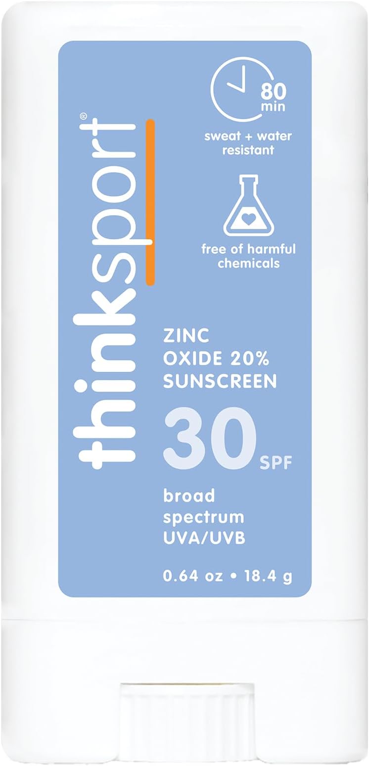 Amazon.com: Thinksport SPF 30 Face & Body Mineral Sunscreen Stick ...