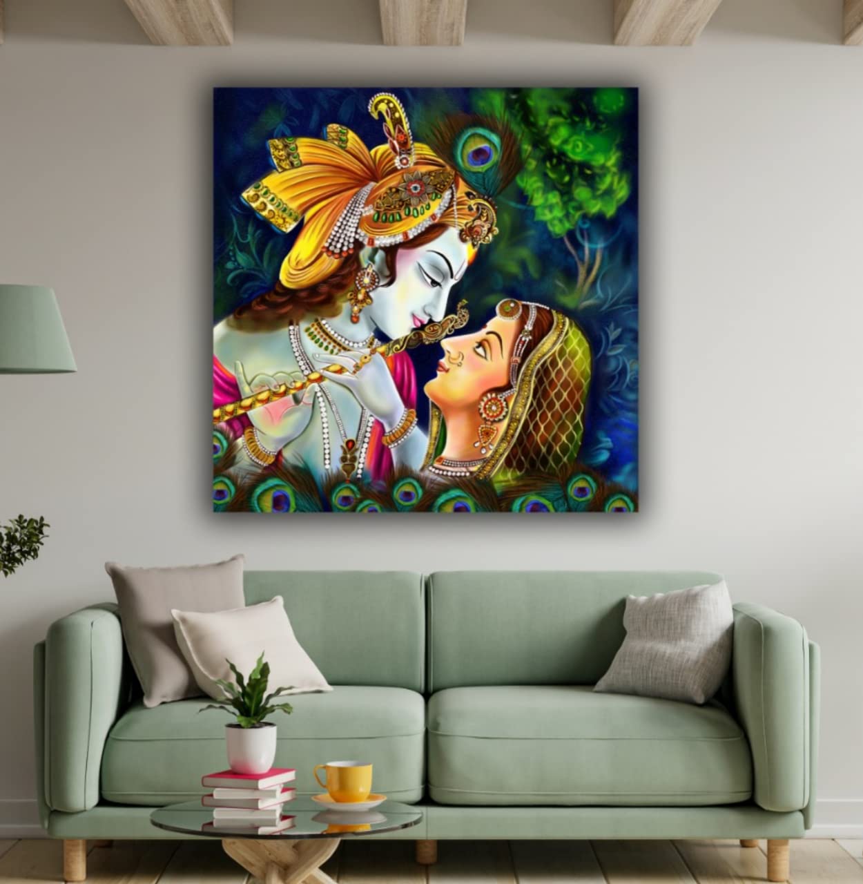 Innovision Beautiful Canvas Radha Krishna Paintings For Living Room