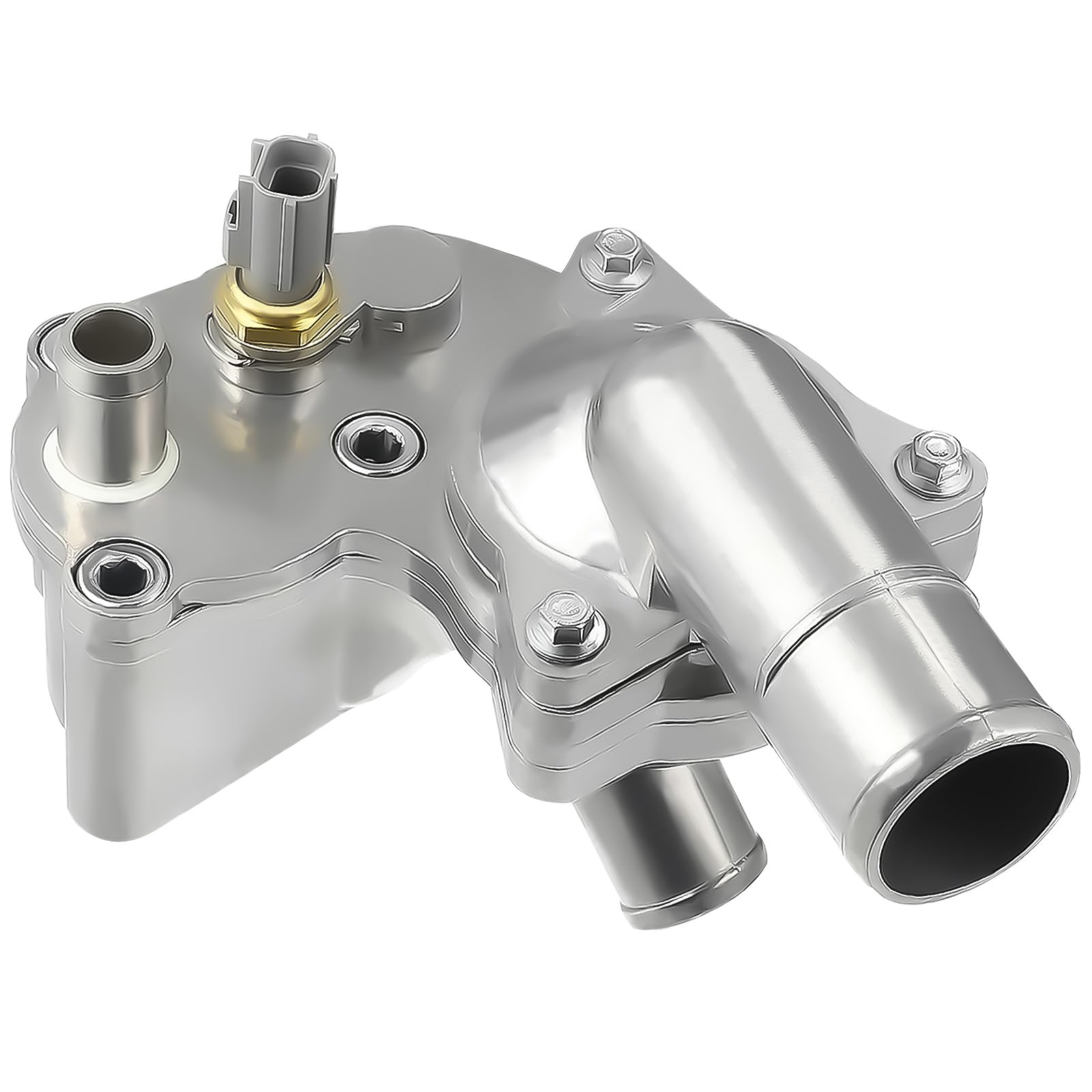 Snapklik.com : Aluminum Thermostat Housing Assembly Replacement For ...