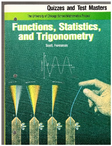 UCSMP Functions, Statistics, and Trigonometry Quizzes and Test Masters ...