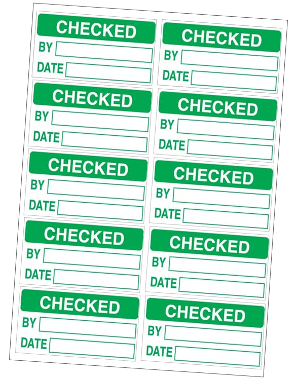 QC Checked Sticker Labels, 35x25 mm, Self Adhesive Labels (1000 Labels ...