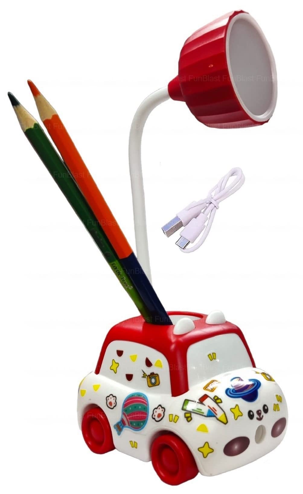 Buy FunBlast LED Table Lamp – Car Shaped LED Rechargeable Desk Lamp ...