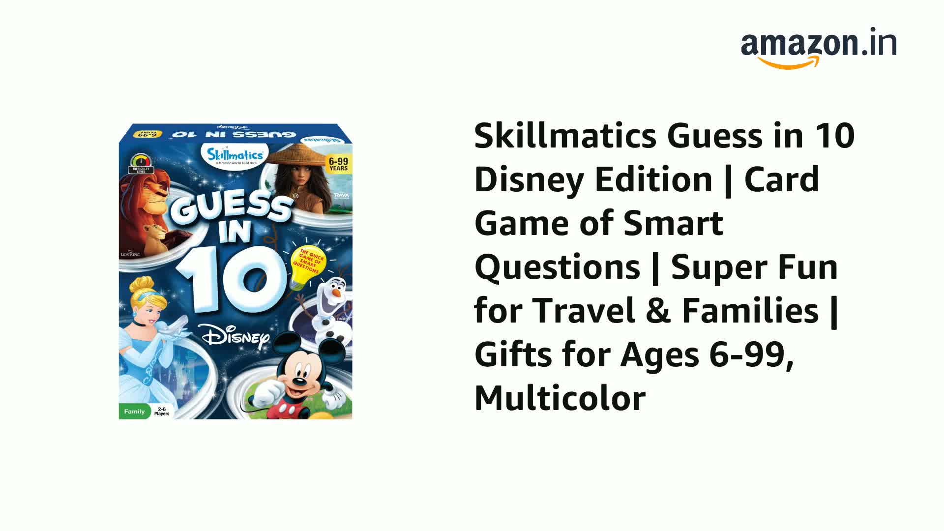Watch Skillmatics Guess in 10 Disney Edition | Card Game of Smart ...