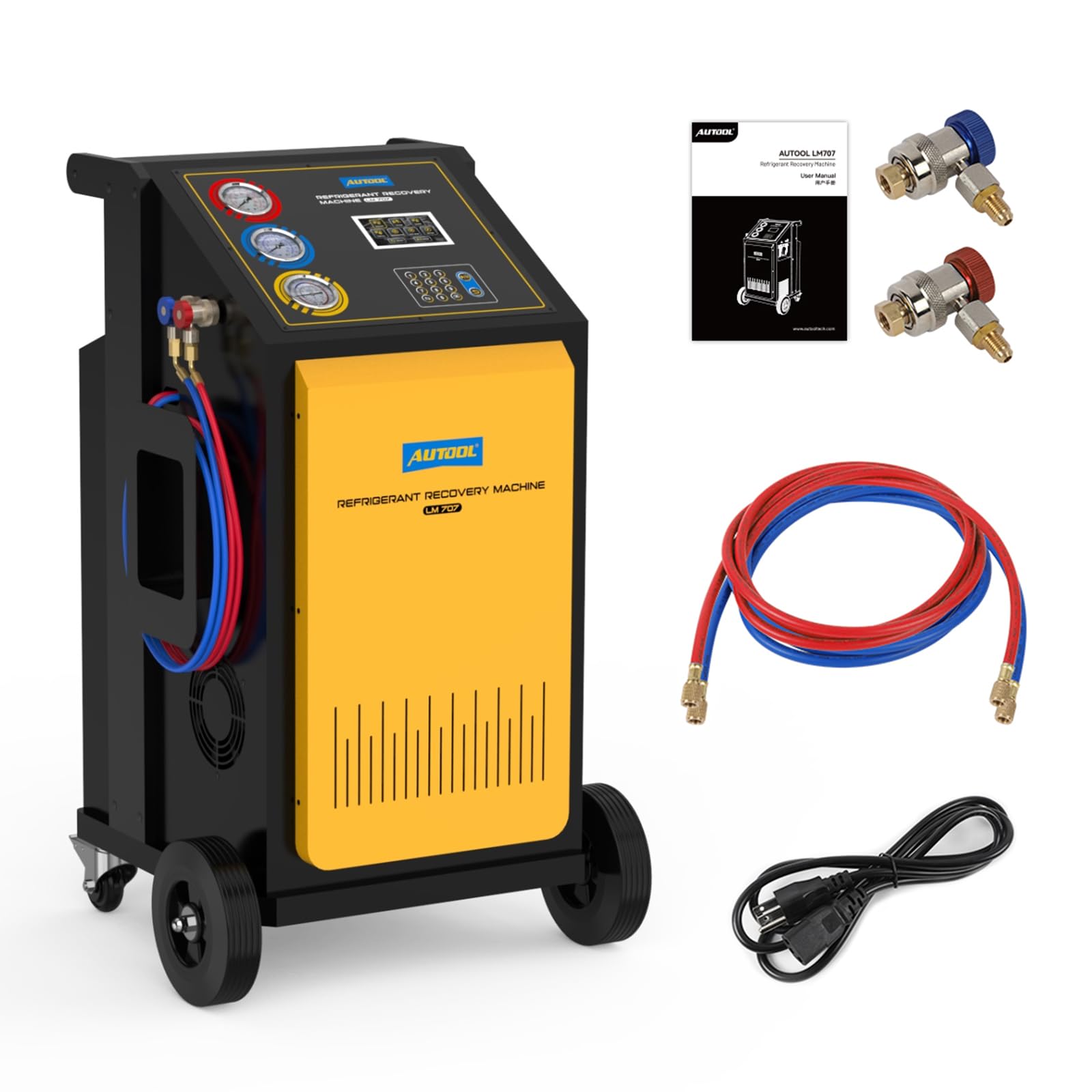 AC Refrigerant Recovery Machine, 3/8 HP Recharge Recovery Machine AC ...