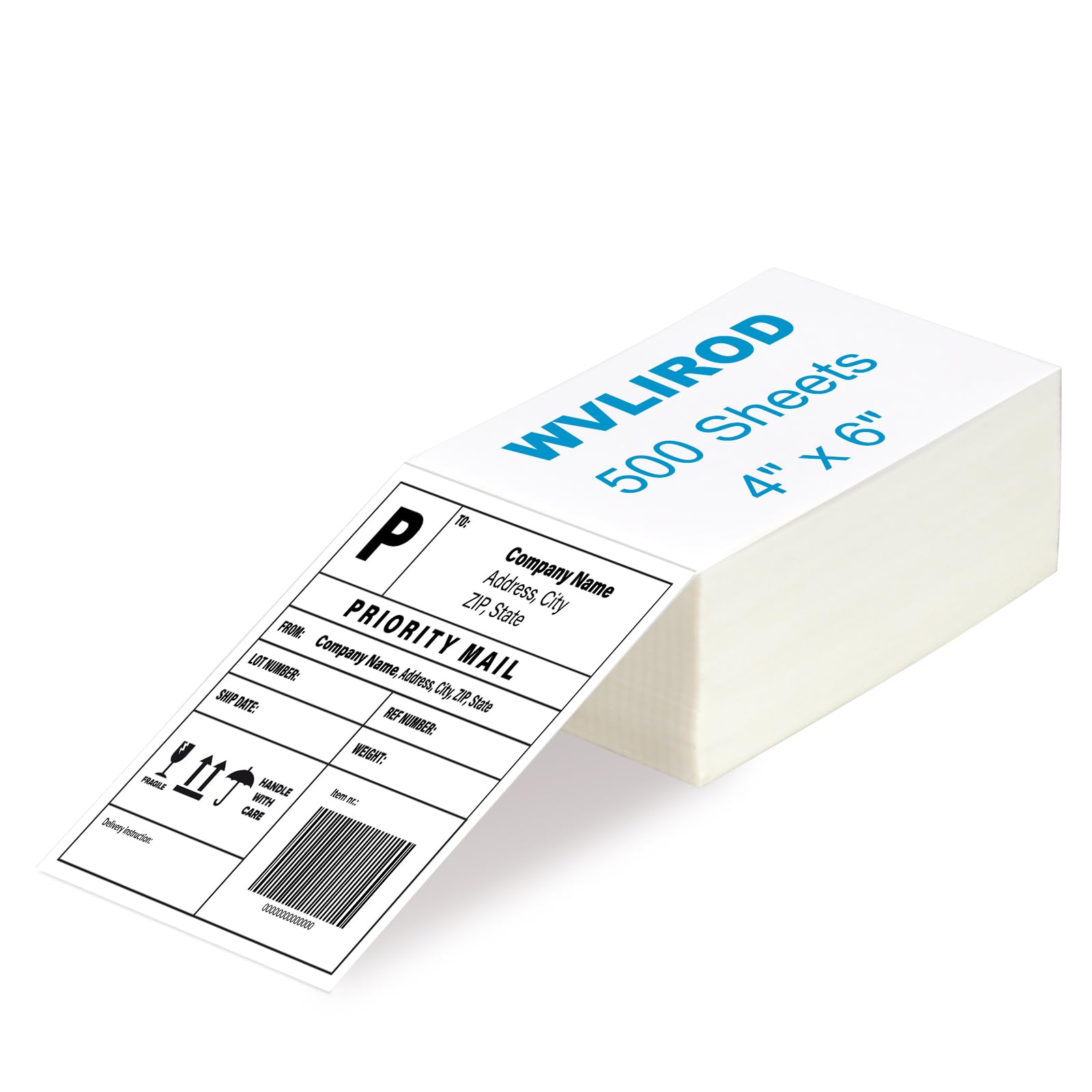 Amazon.com : 4" x 6" Shipping Labels for Thermal Printer, Fan-Fold ...