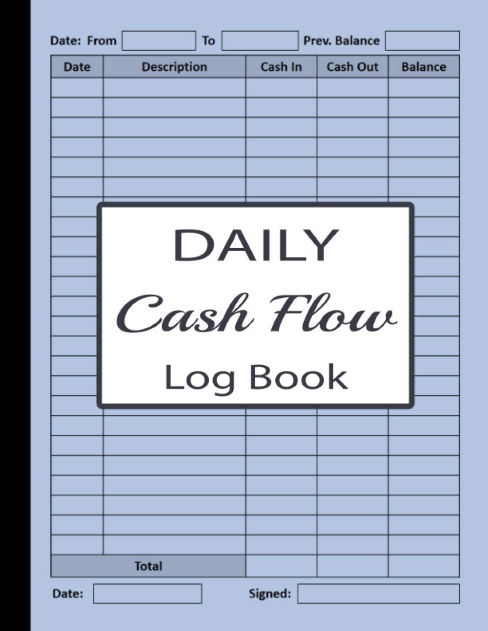 Amazon.com: Daily Cash Flow Log Book: Petty Cash Large Ledger Book ...