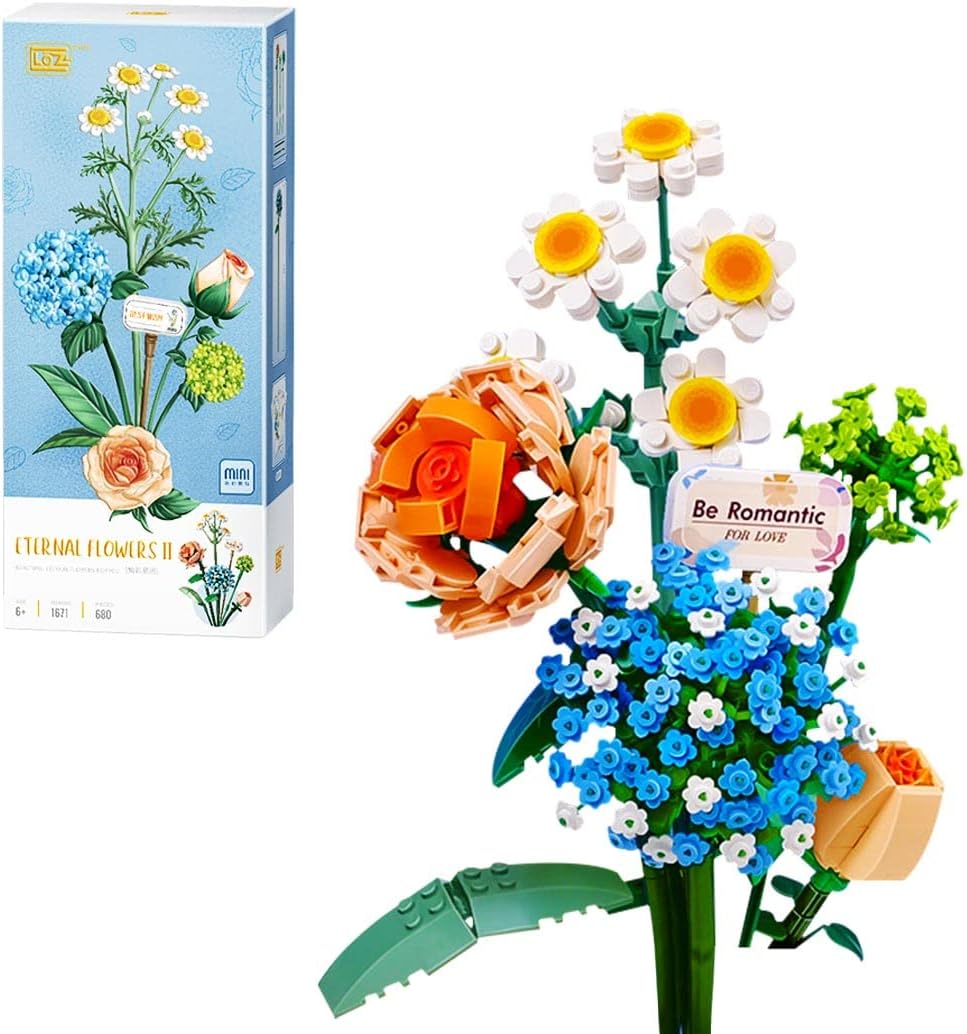 Etarnfly Flower Bouquet Building Kit, Artificial Flowers Building ...