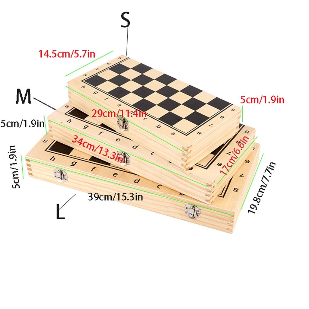 Buy ZNZN Chess Magnetic Chess Set Solid Wood Foldable Chessboard Double ...
