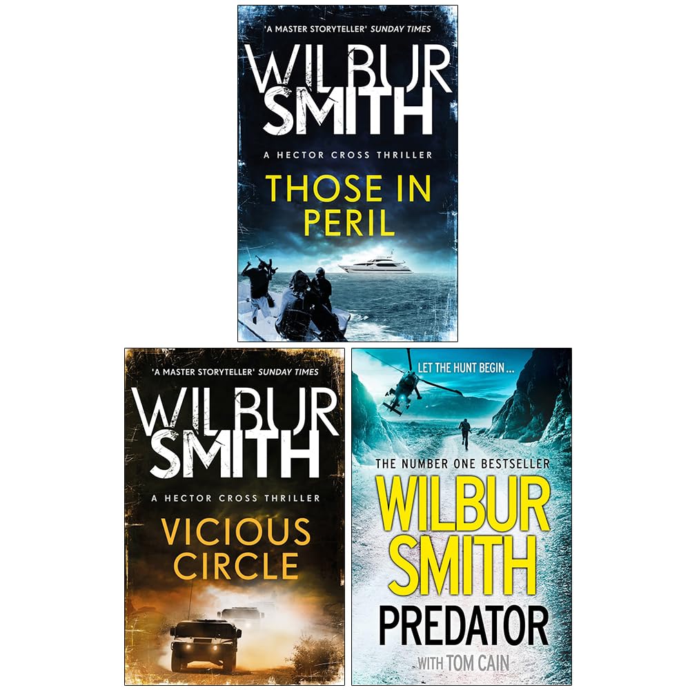 Wilbur Smith Hector Cross Series 3 Books Collection Set (Those in Peril ...