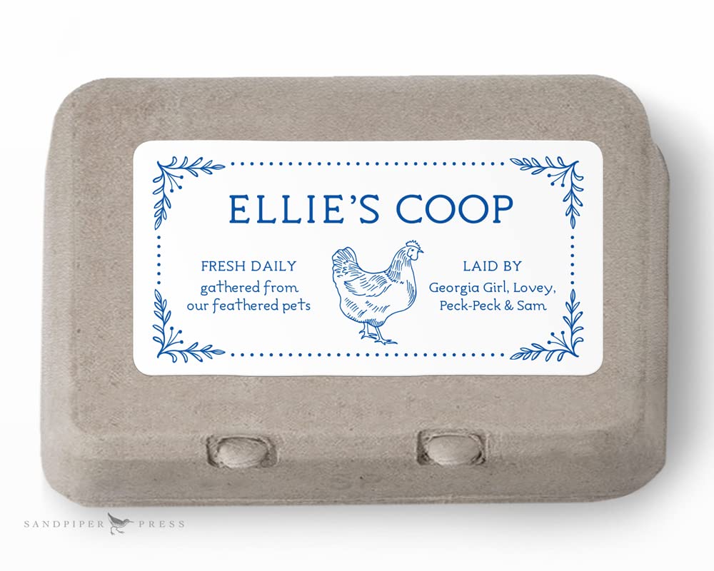 Amazon.com: Personalized Egg Carton Labels - custom printed glossy ...