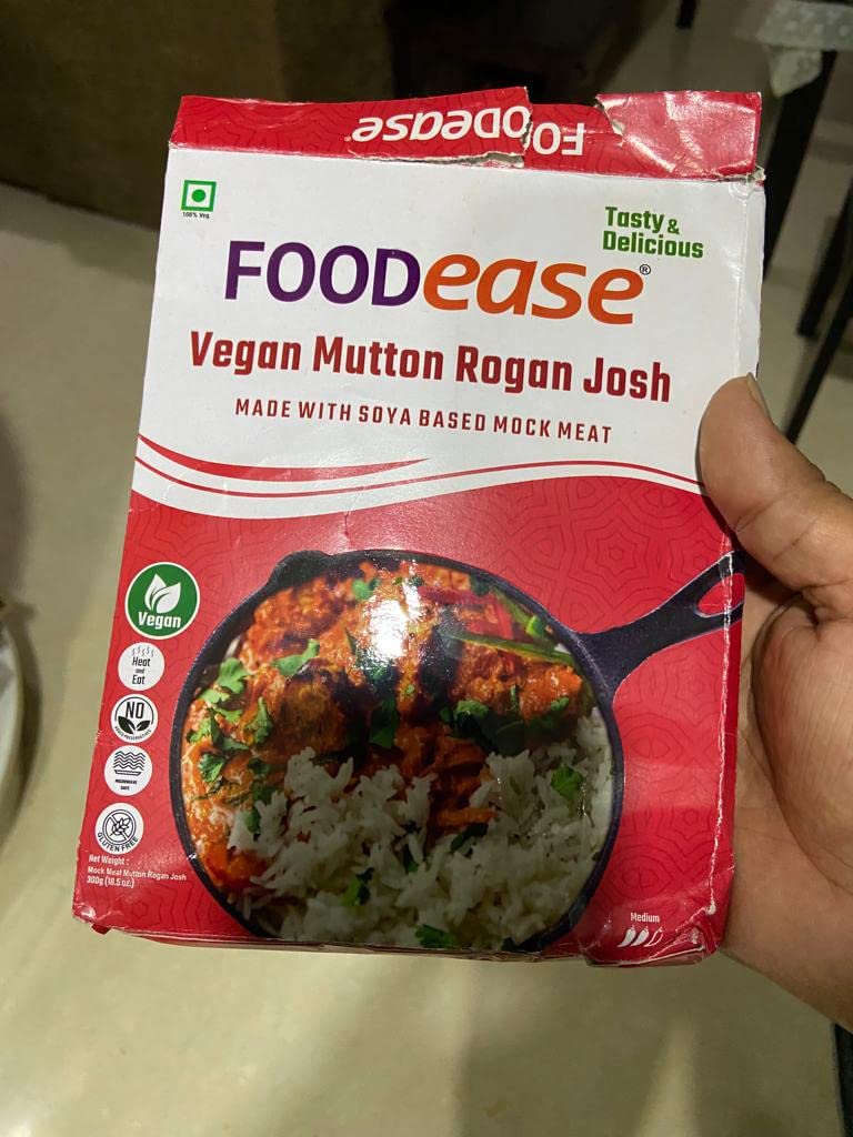 FOODease Vegan Rogan Josh Curry (300 gms) - Ready to Eat Vegan Meat ...