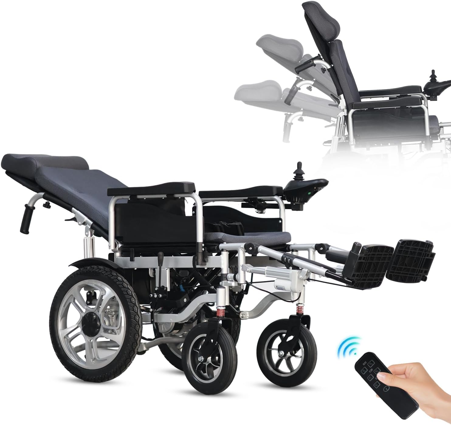 Amazon.com: Reclining Electric Wheelchair,Foldable Reclining ...