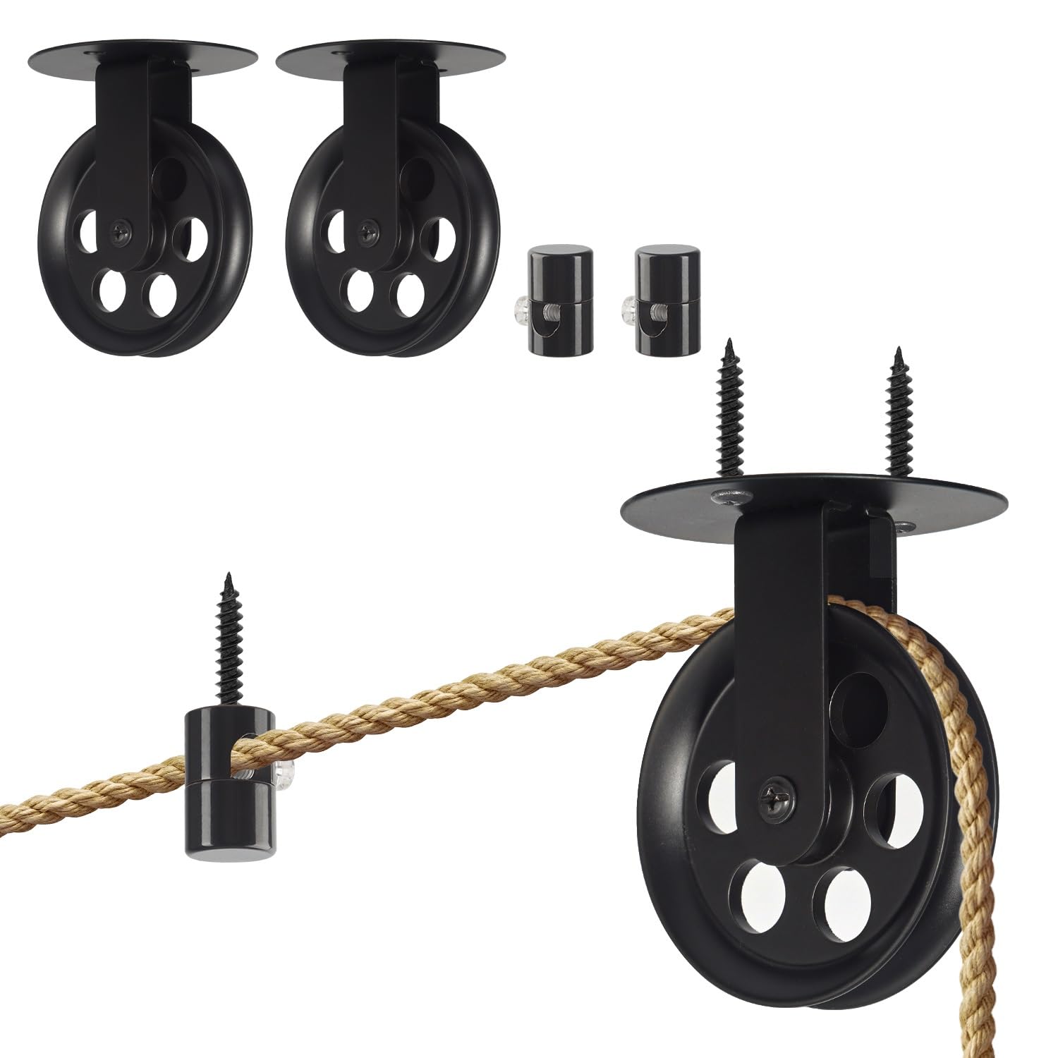 Snapklik.com : Adcyssnd Upgraded Pulley Wheels Set Of Two, 2.75 Light ...