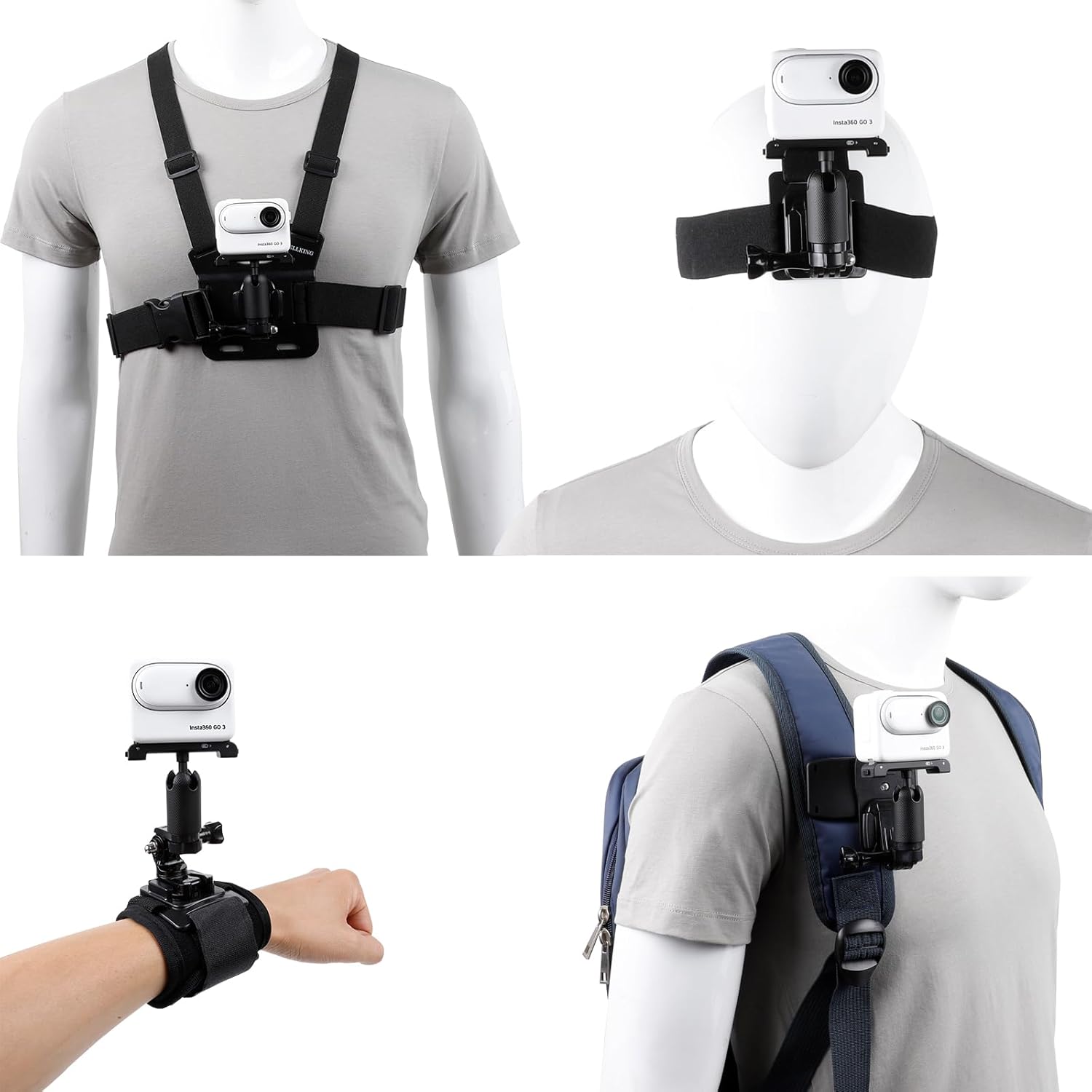 Amazon.com : PellKing Accessories Kit for Insta360 Go 3, One R,New ...