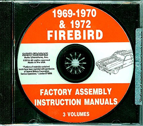 1969 1970 1972 Firebird and Trans Am Assembly Manual CD Pontiac Factory ...