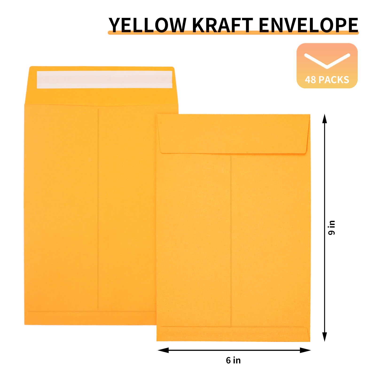 Snapklik.com : 6x9 Envelopes Self Seal, Yellow Envelopes 6x9 Printable, Catalog Mailing ...