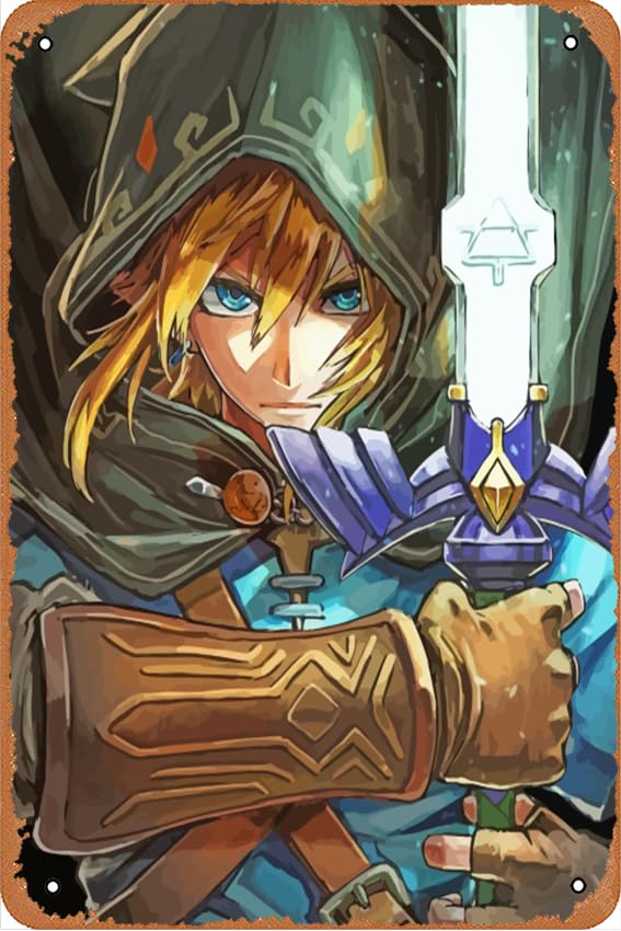 Amazon.com: Legend Of Zelda Link Vintage Metal Tin Signs Kitchen Wall ...