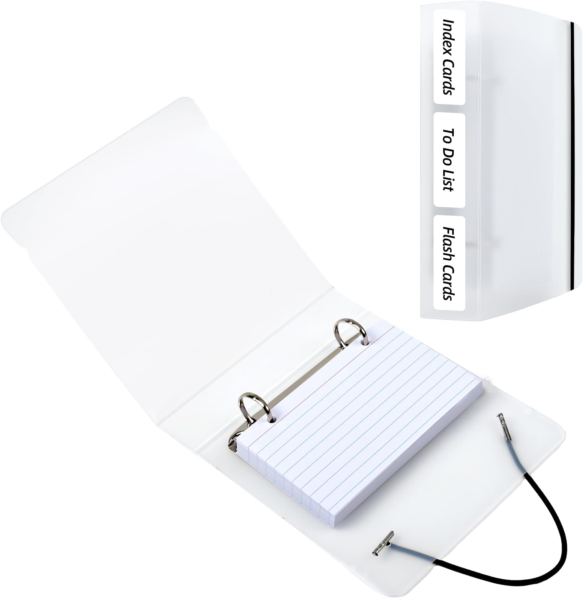 Amazon.com : Index Cards Binder - 80 Pcs Index Cards, 3" x 5" Notes ...