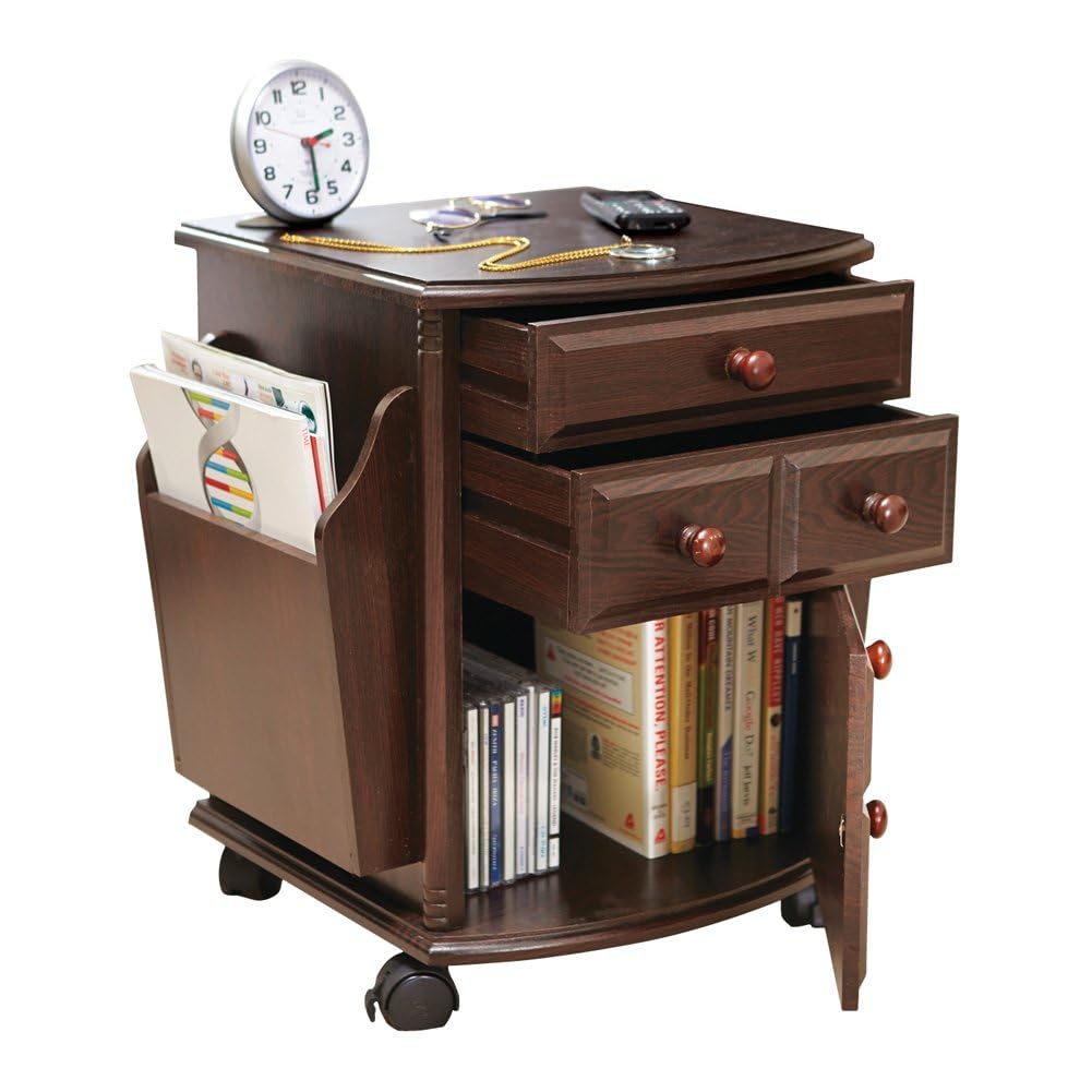 Amazon.com: Collections Etc Multi Storage Mahogany Finish Companion ...
