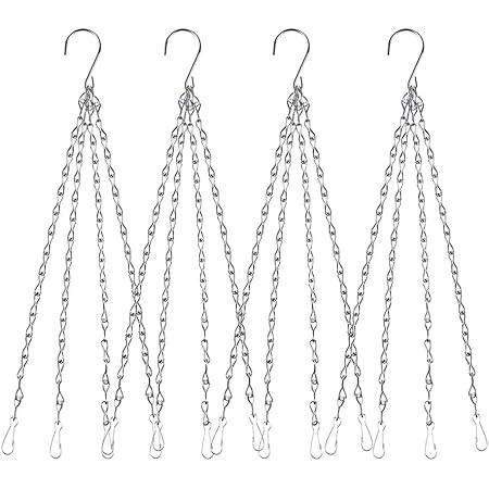 Amazon.com: Hanging Baskets Chains 23 Inches 4 Leads Hanging Chains ...
