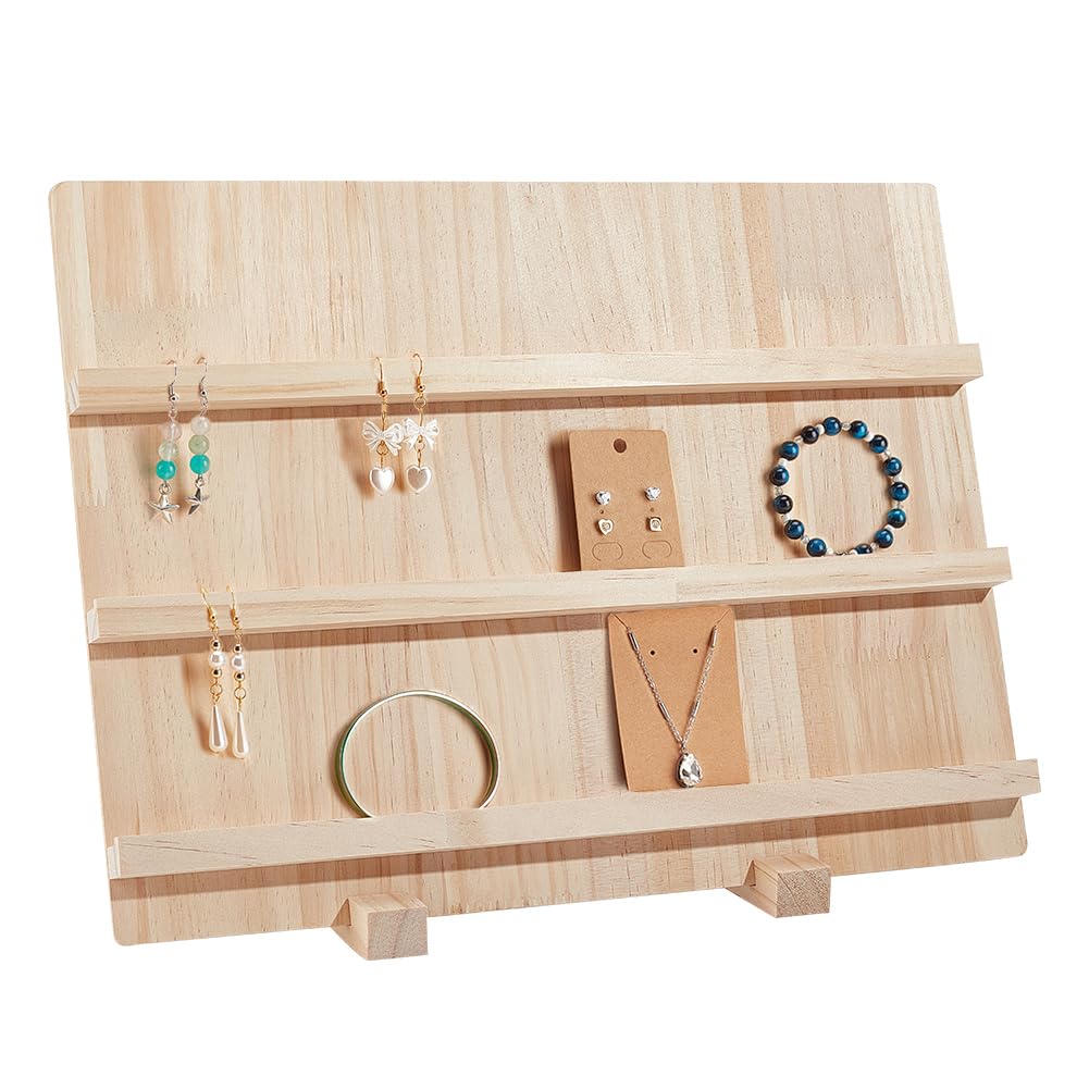 Amazon.com: NBEADS Wood Earring Display Stands, 3 Layers Jewelry ...