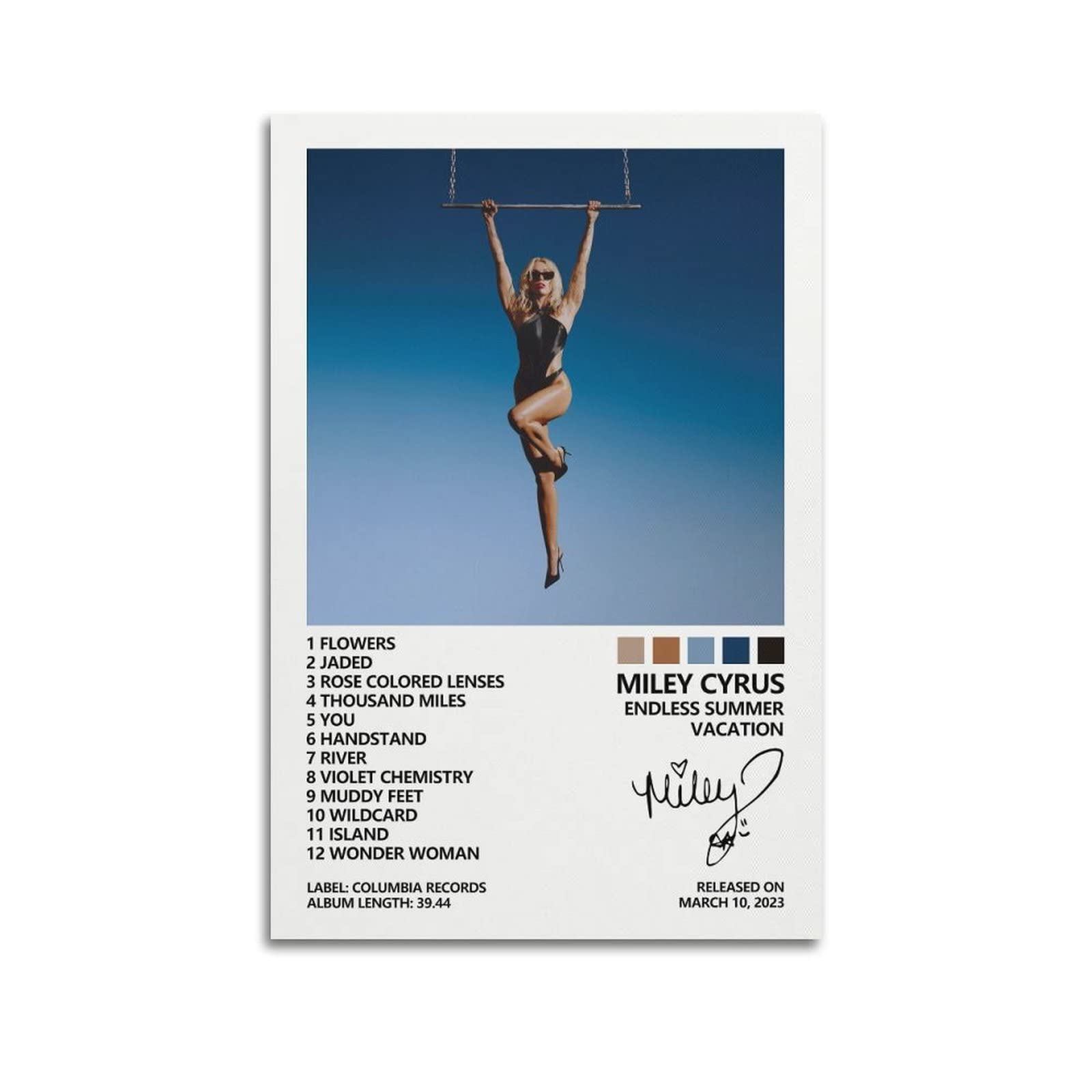 Buy SUANYE Miley Cyrus Endless Summer Vacation Album Cover for Bedroom ...