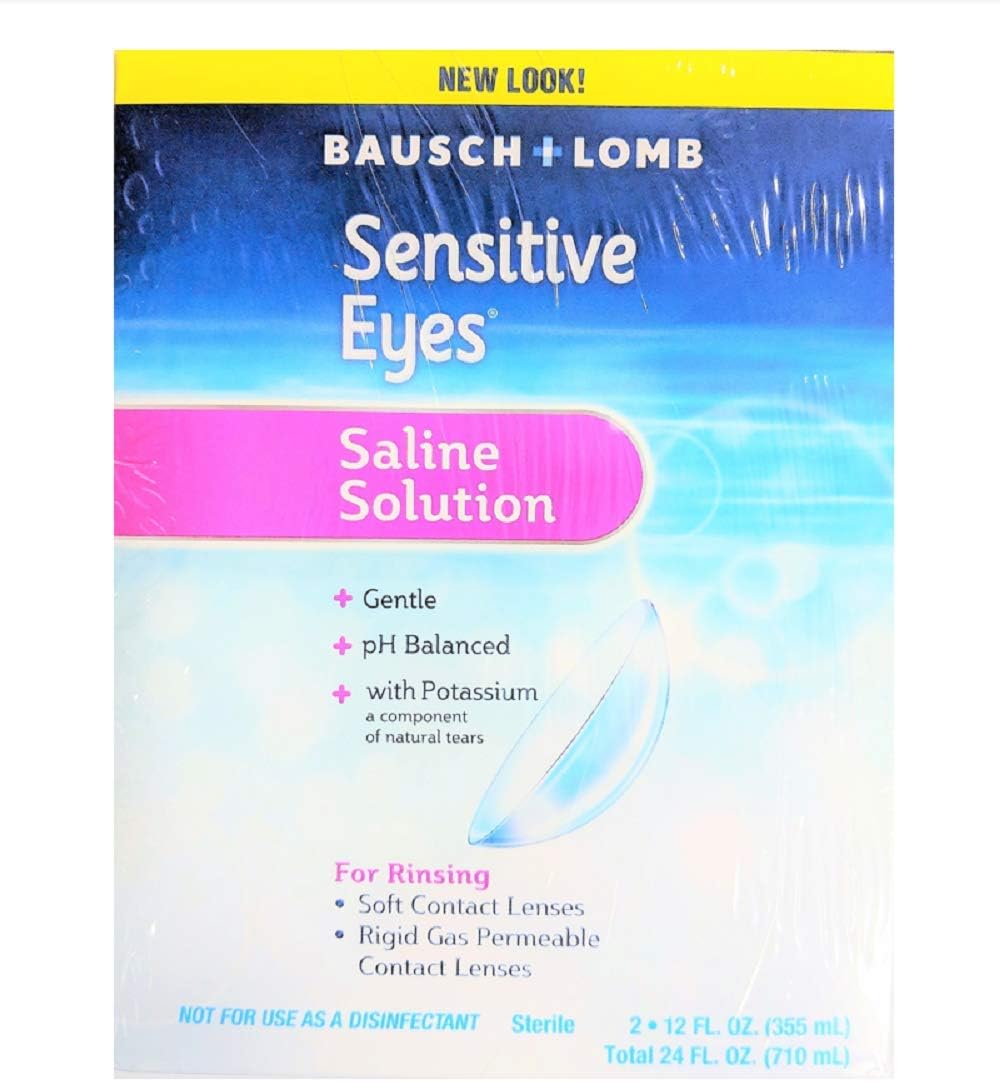 Amazon.com: Bausch And Lomb Sensitive Eyes Plus Saline Solution, Twin ...