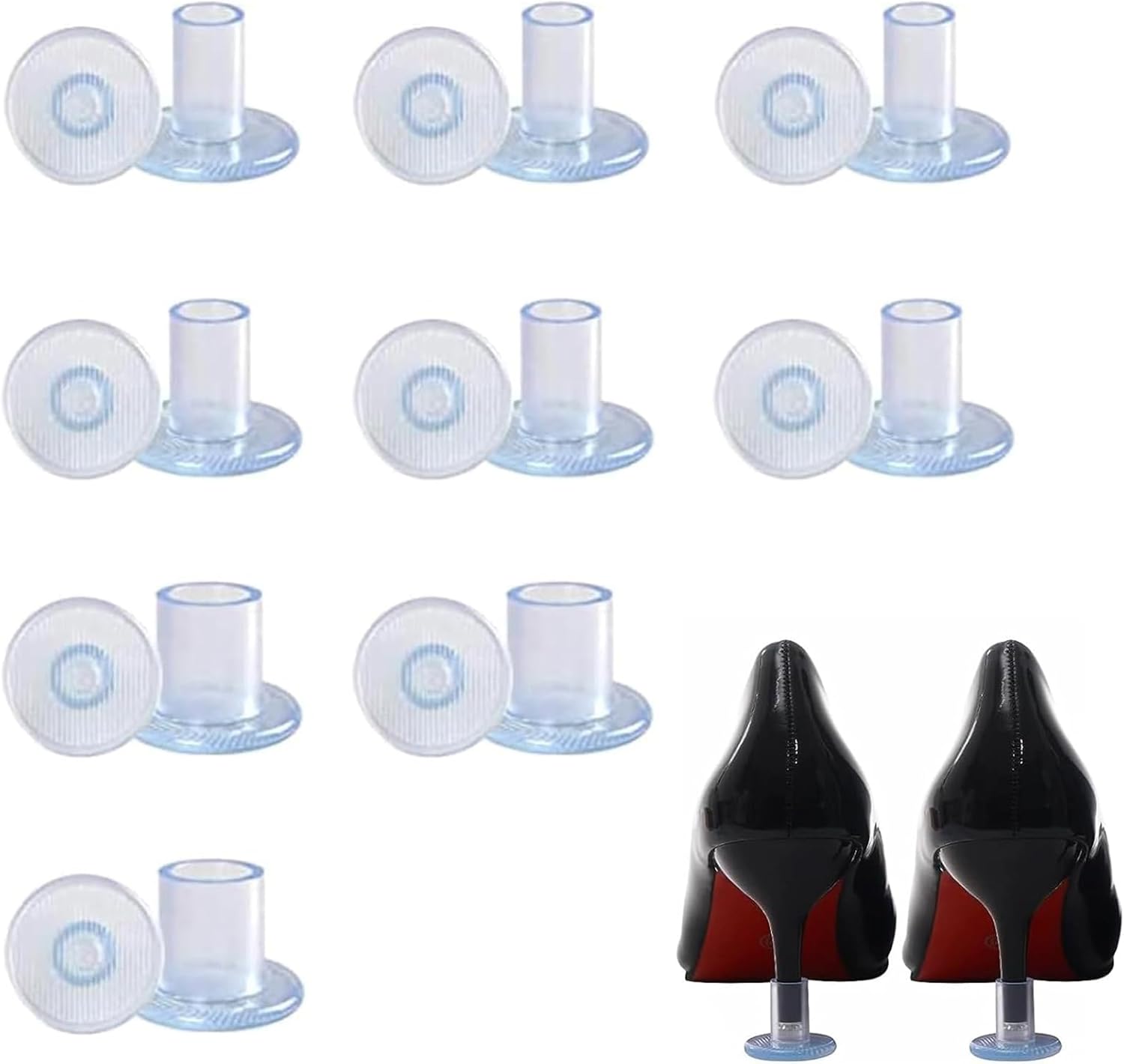 9 Pairs High Heel Protectors - 3 Sizes Stiletto High Heel Caps ...