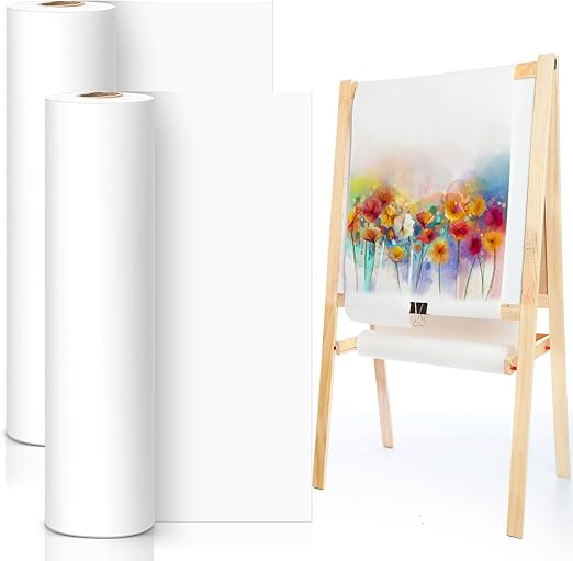 Amazon.com: Nezyo 2 Pack Easel Paper Roll 12 Inch x 200 Ft Tabletop ...