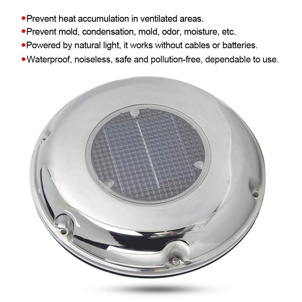 Boat Vent Fan Solar Vent Fan Stainless Steel Boat Exhaust Fan Solar ...