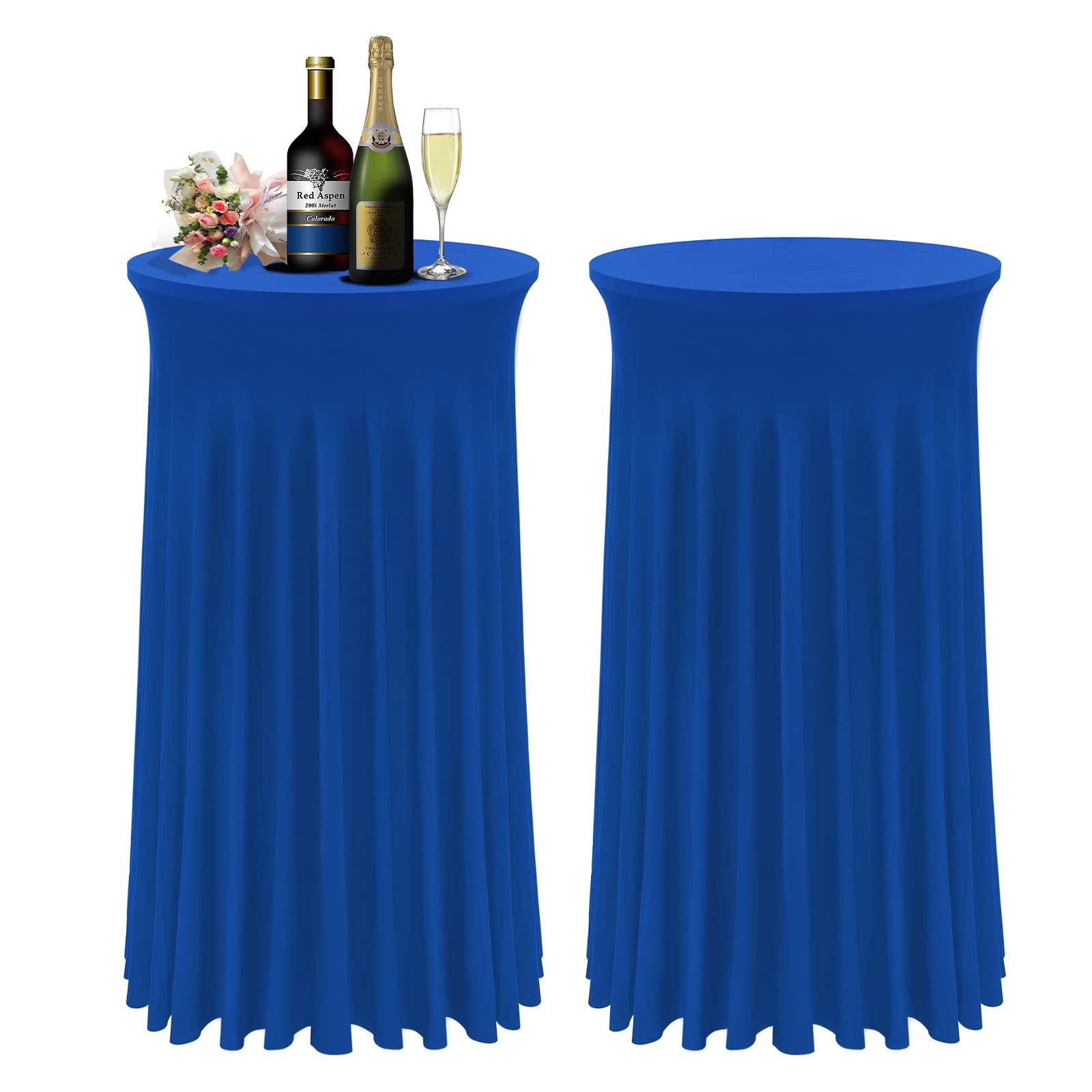Snapklik.com : BDDC Cocktail Table Covers - 2 Pack 24x 43 Royal Blue Cocktail Table Tablecloth