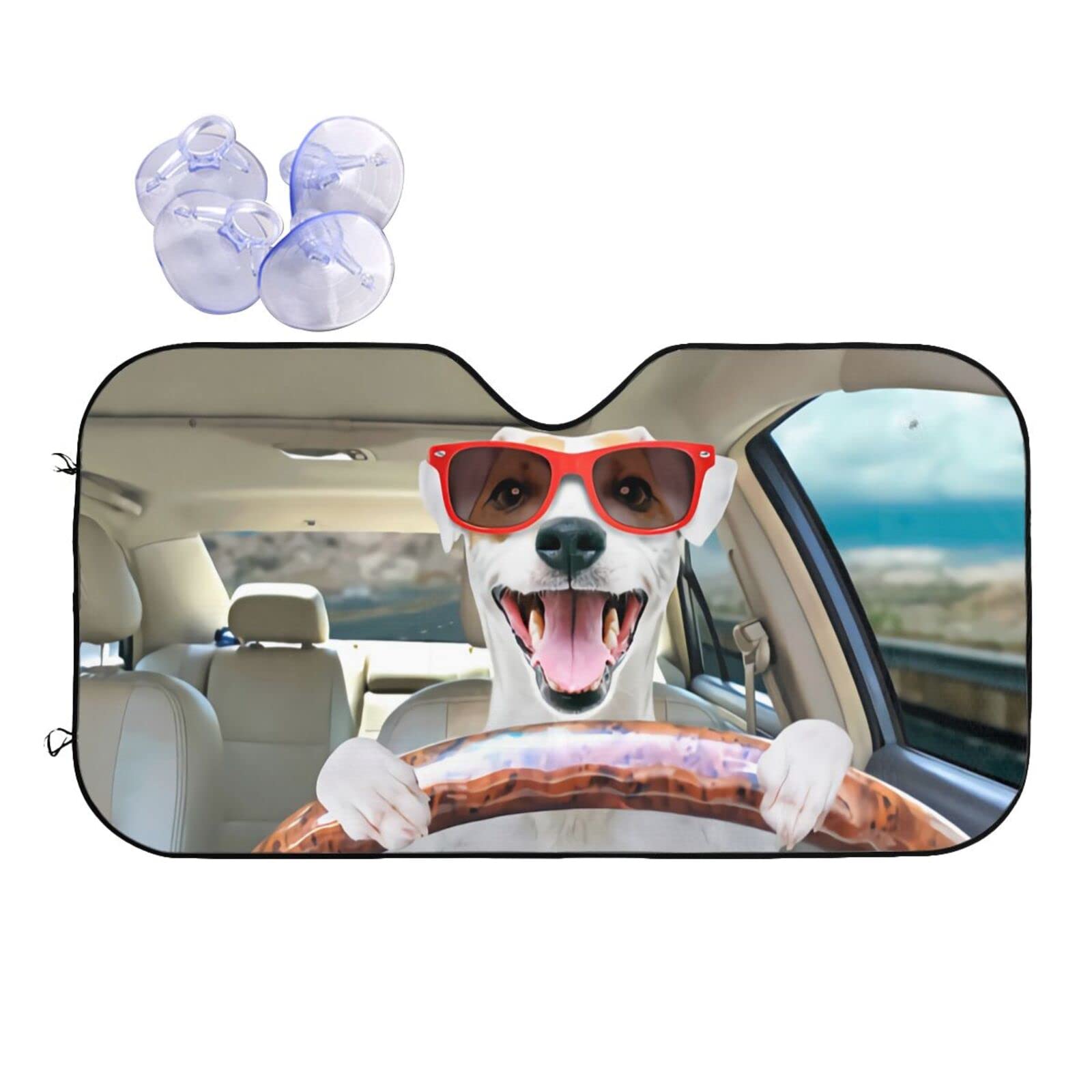 Dog Driving Car Cartoon