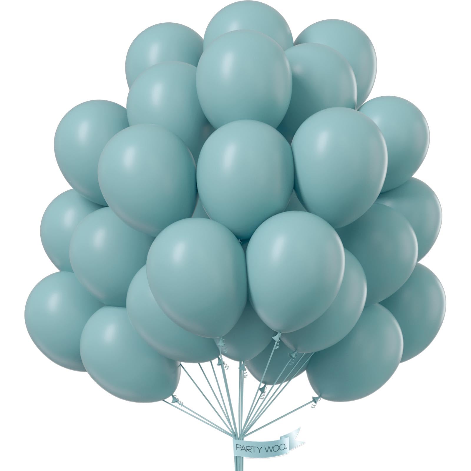 Amazon.com: PartyWoo Pale Aqua Balloons, 100 pcs 12 Inch Boho Blue ...