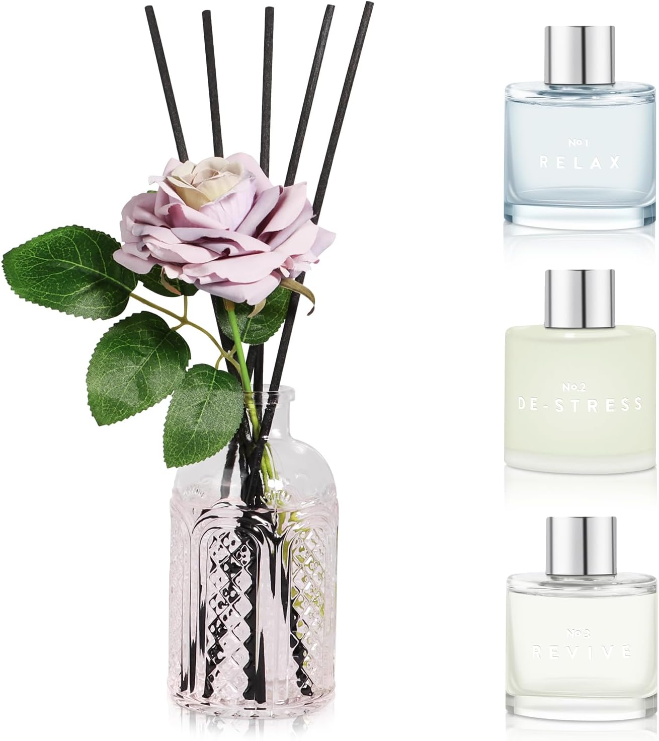 Amazon.com: 3 Pack Reed Diffusers and 6.7 Rose Diffuser : Home & Kitchen