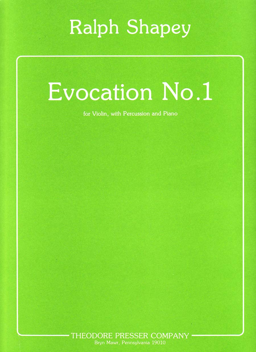 Shapey: Evocation No. 1: Ralph Shapey: 0680160089925: Amazon.com: Books