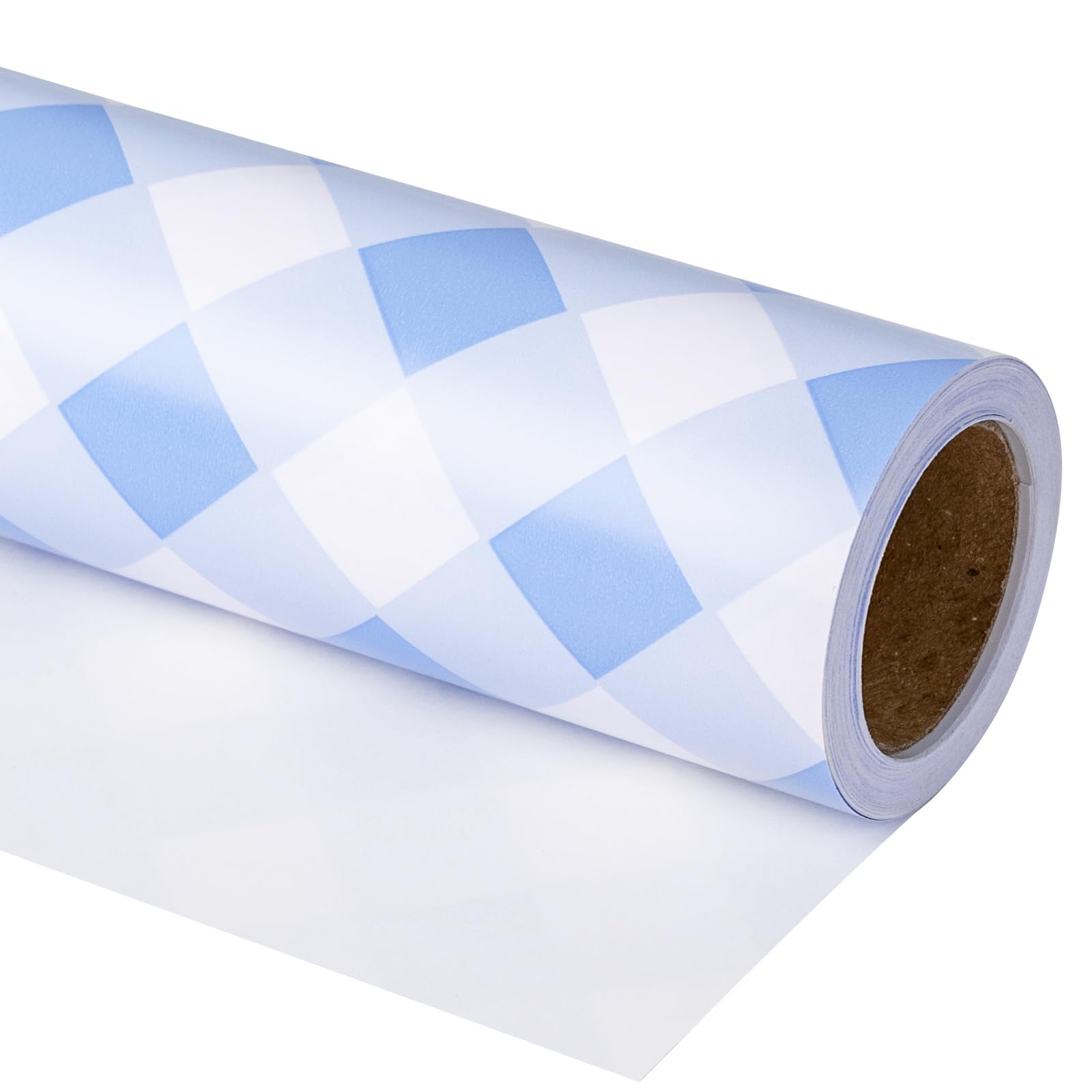 Snapklik.com : RUSPEPA Wrapping Paper - Mini Roll - Baby Blue Plaid ...