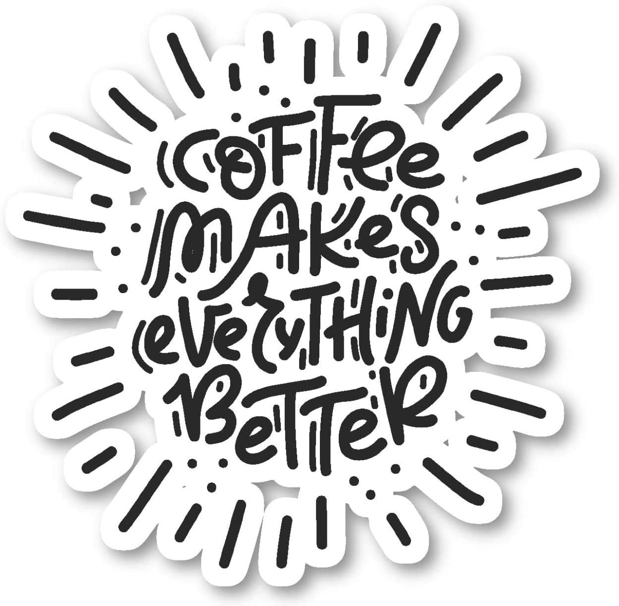 Amazon.com: Coffee Quotes - Funny Coffee Quotes Stickers Window Truck ...