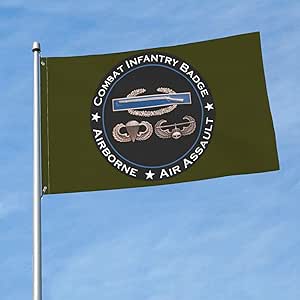 Amazon.com : Combat Infantry Badge CIB Airborne Air Assault 3x5 Ft ...
