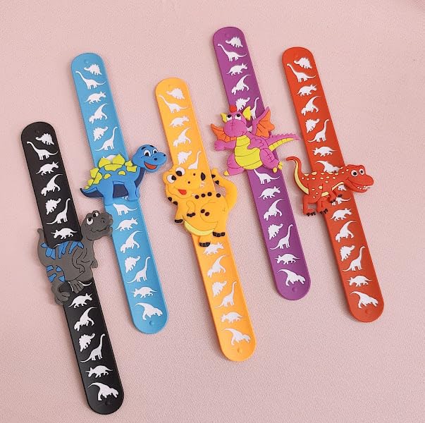 Buy TERA 13 Dinosaur Slap Bracelet For Kids (6 pcs) Cartoon Slap Band ...