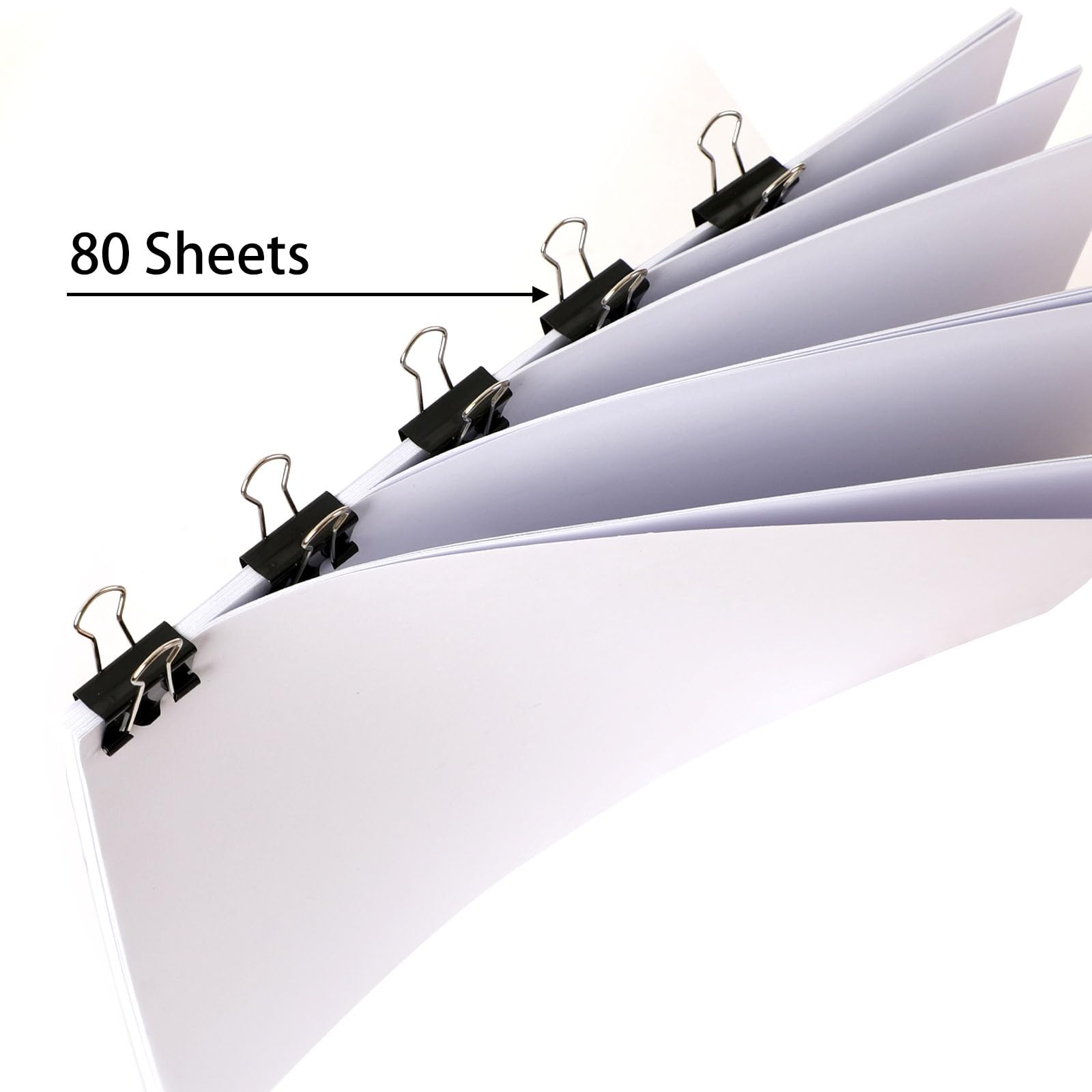 Snapklik.com : 42 PCS Binder Clips, 1 Inch 25mm Binder Clips Black ...