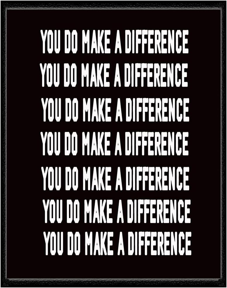 Amazon.com: You Do Make A Difference Inspirational Quotes Wall Art ...