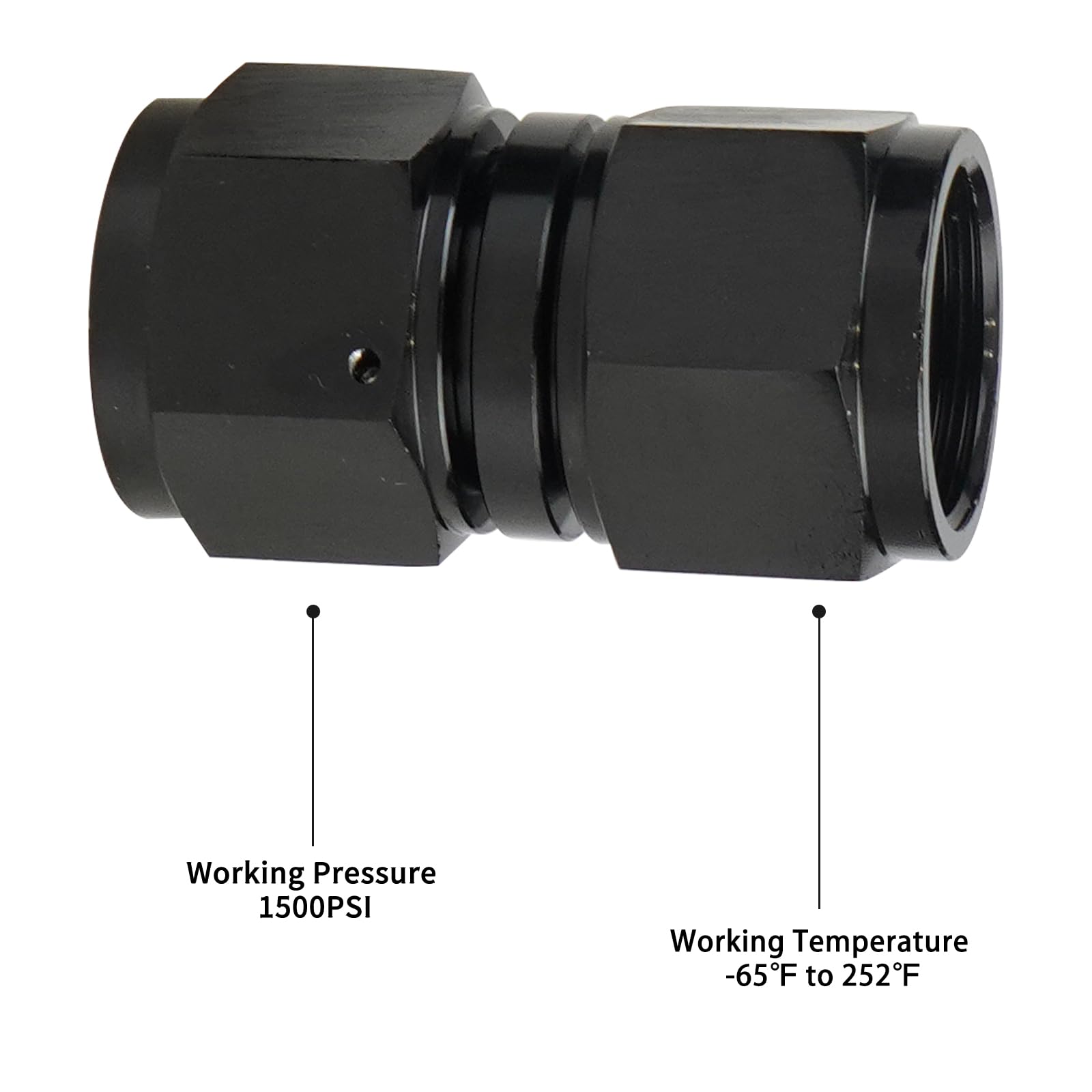 Snapklik.com : 12AN To 12AN Female Thread Straight Swivel Coupler Union ...