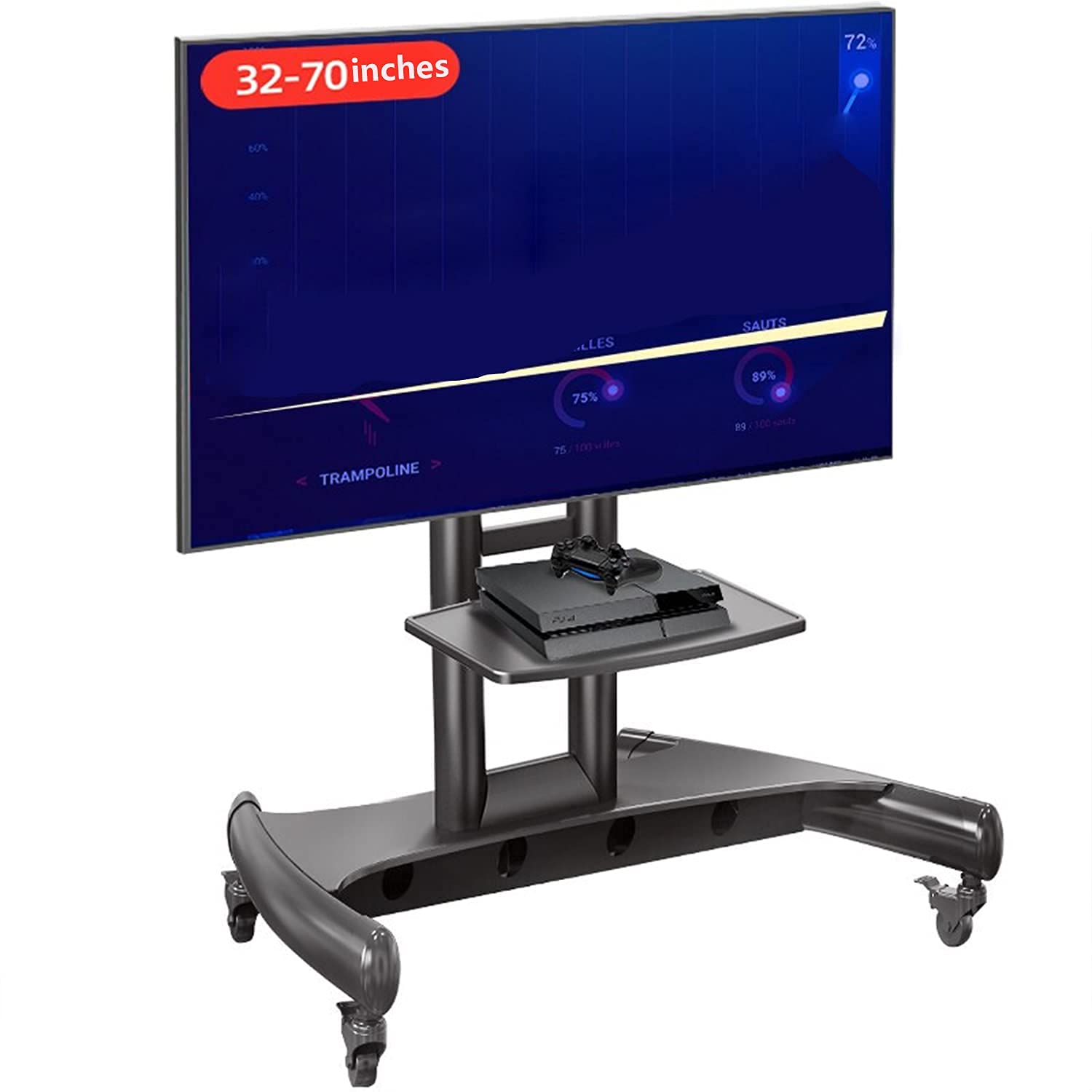 Buy Universal Swivel Table Top TV Stand On Wheels For 32-70 LED OLED ...